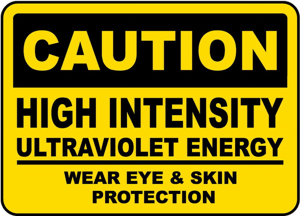 Vinyl Stickers - High Intensity Ultraviolet Light Sign W5 - Safety and ...