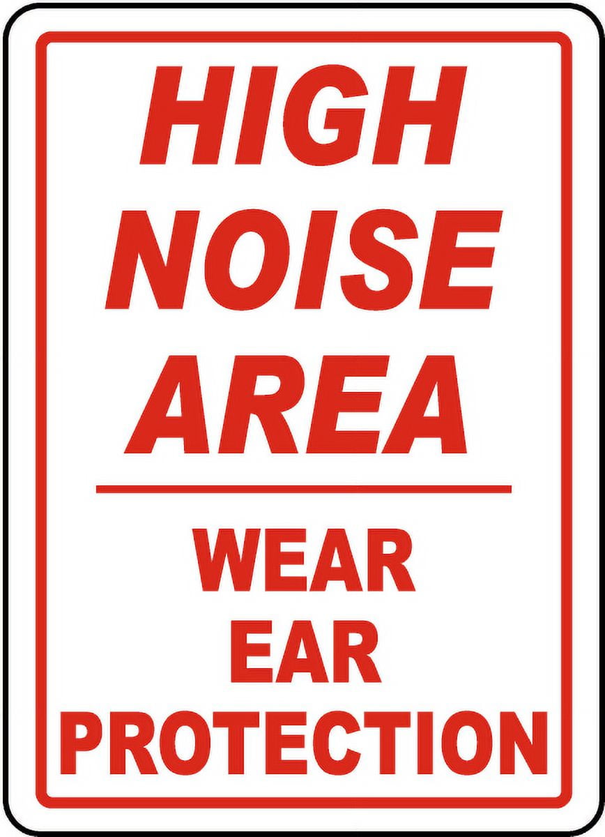 Vinyl Stickers - High Noise Wear Ear Protection Sign - Safety and ...