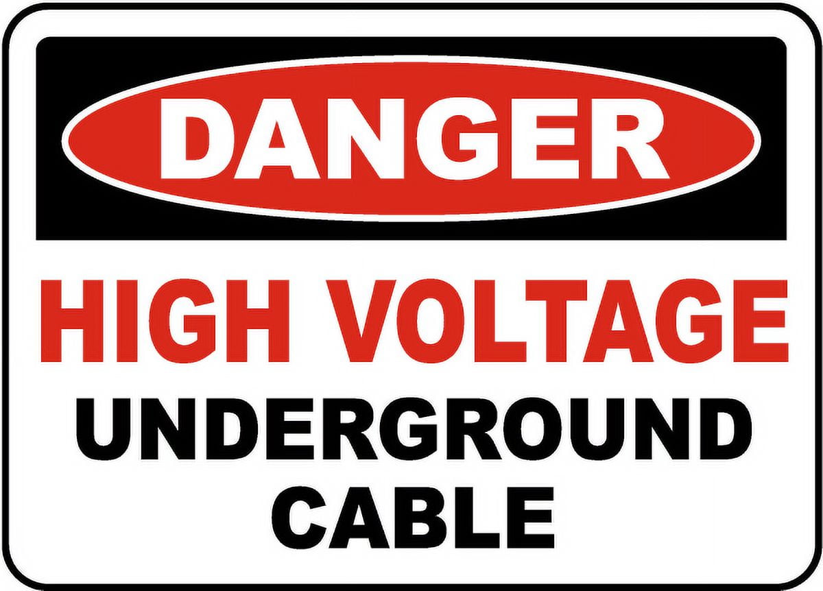 Vinyl Stickers - High Voltage Cable Underground Sign - Safety and ...