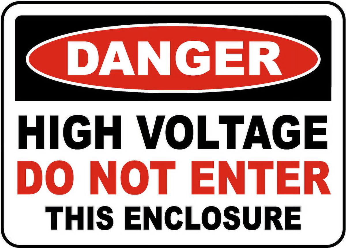 Vinyl Stickers - High Voltage Do Not Enter Enclosure Sign - Safety and ...