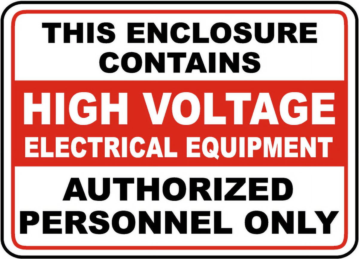 Vinyl Stickers - High Voltage Equipment Sign - Safety and Warning ...