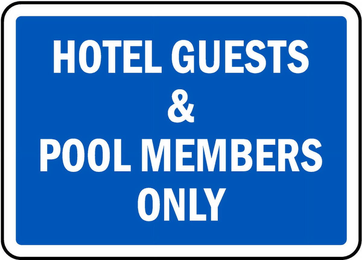 Vinyl Stickers - Hotel Guests & Pool Members Only Sign - Safety and ...