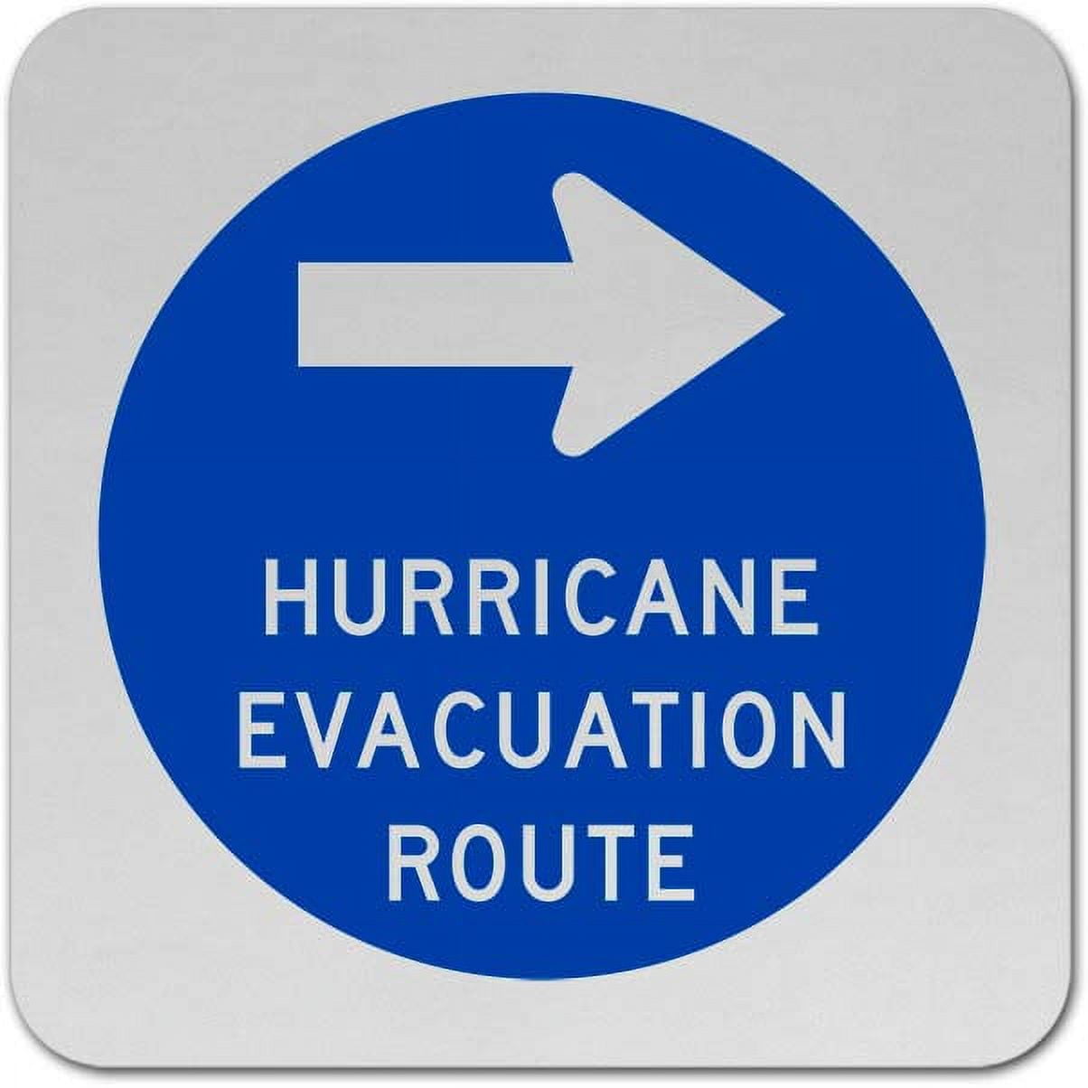 Vinyl Stickers - Hurricane Evacuation Route Sign 1 - Safety and Warning ...