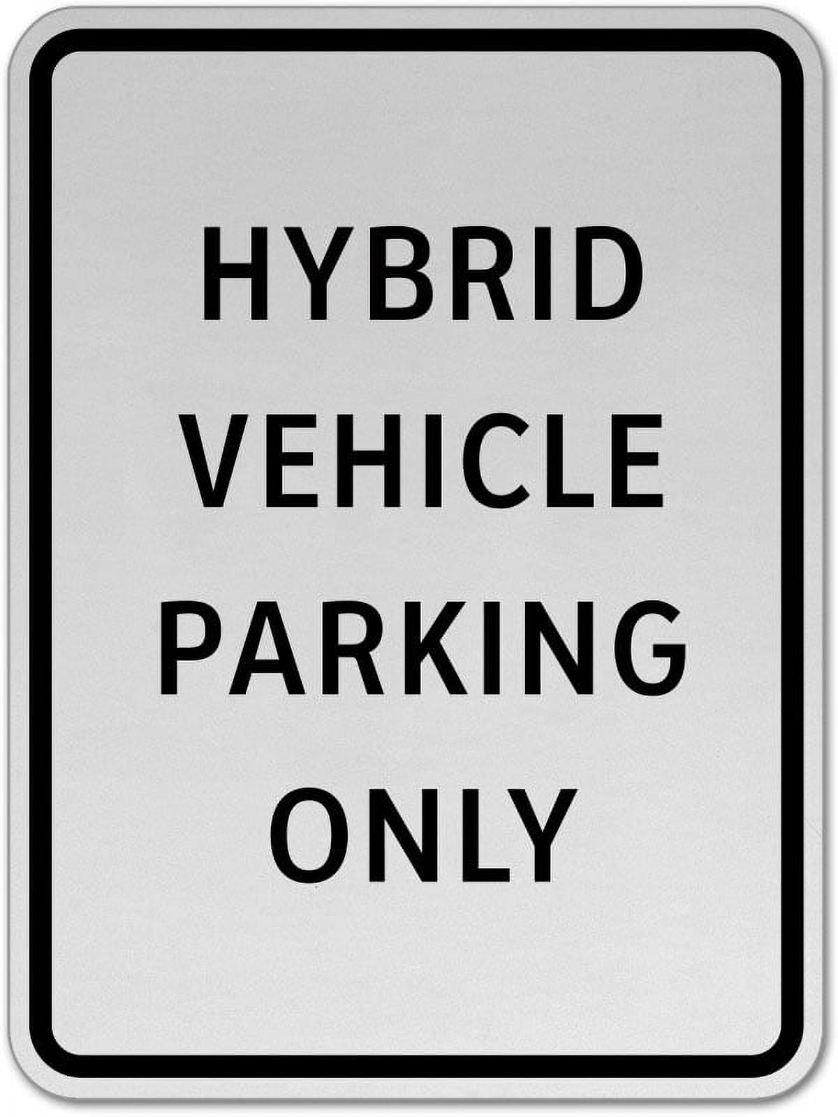 Vinyl Stickers - Hybrid Vehicle Parking Only Sign - Safety and Warning ...