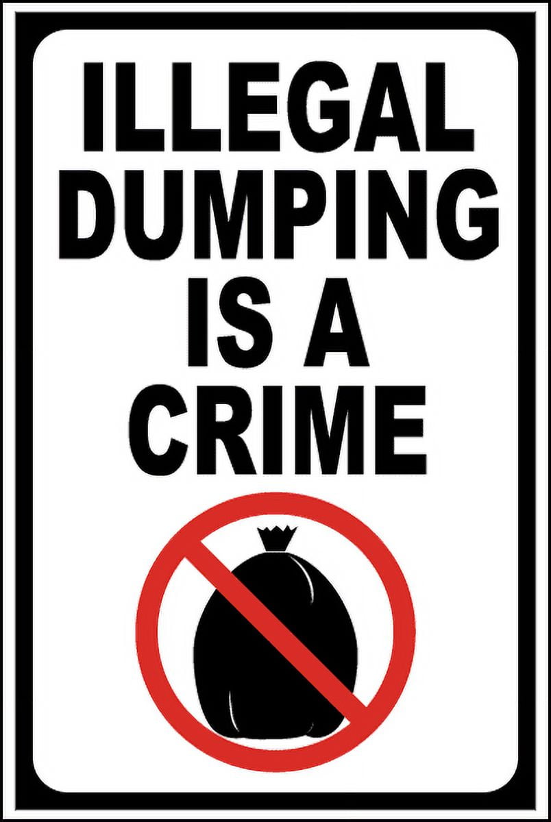 Vinyl Stickers - Illegal Dumping is A Crime Sign - Safety and Warning ...