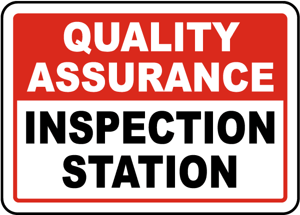 Vinyl Stickers - Inspection Station Sign - Safety and Warning Warehouse ...