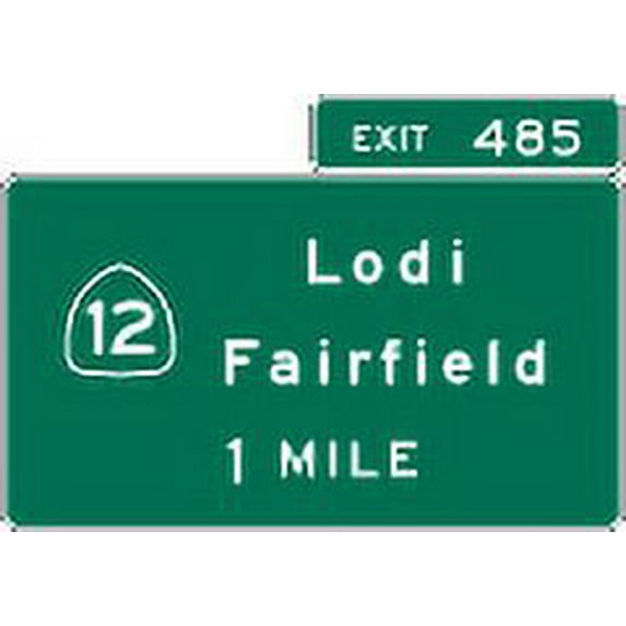 Vinyl Stickers - Interchange Advance Guide, California - Safety and ...