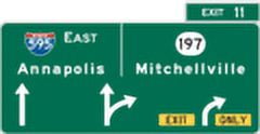 Vinyl Stickers - Interchange Guide Sign, Maryland - Safety and Warning ...