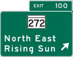 Vinyl Stickers - Interchange exit Direction, Maryland - Safety and ...