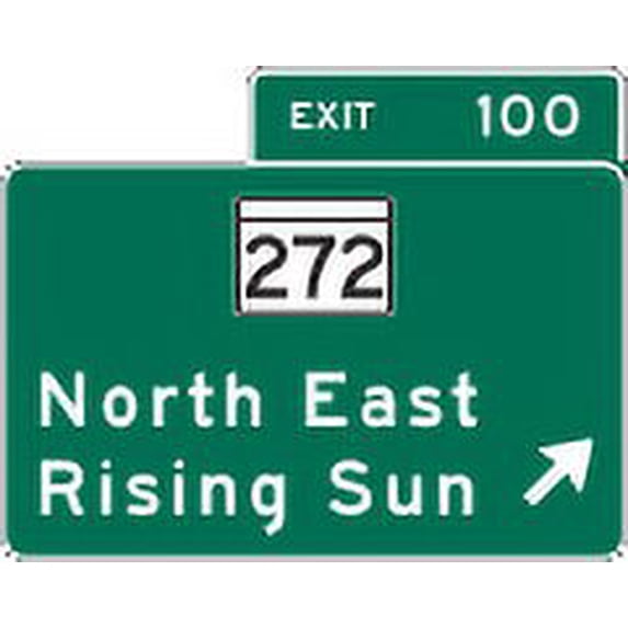 Vinyl Stickers - Interchange exit Direction, Maryland - Safety and ...
