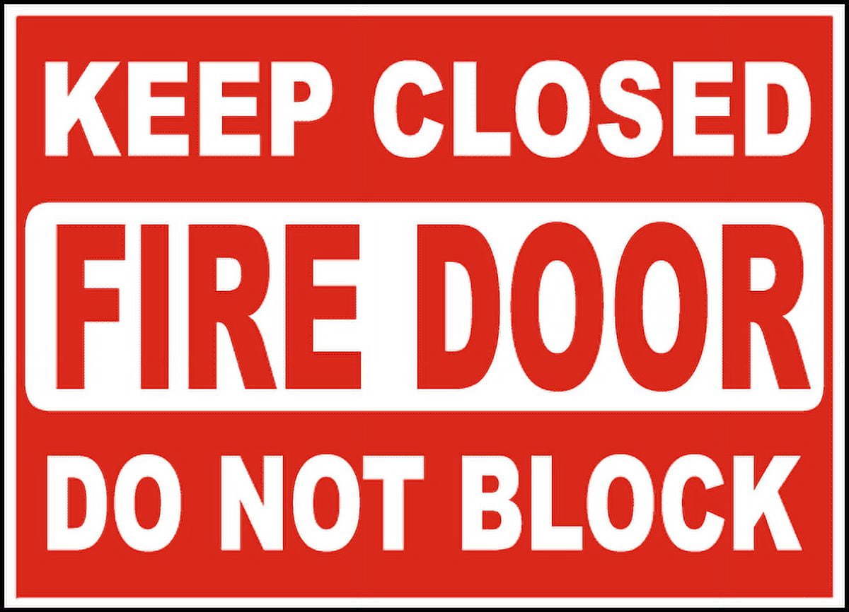Vinyl Stickers - Keep Closed Do Not Block Fire Door Sign - Safety and ...