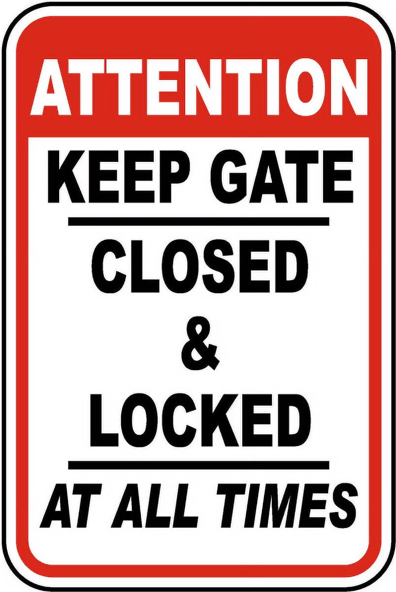 Vinyl Stickers - Keep Gate Closed & Locked Sign A4 - Safety and Warning ...