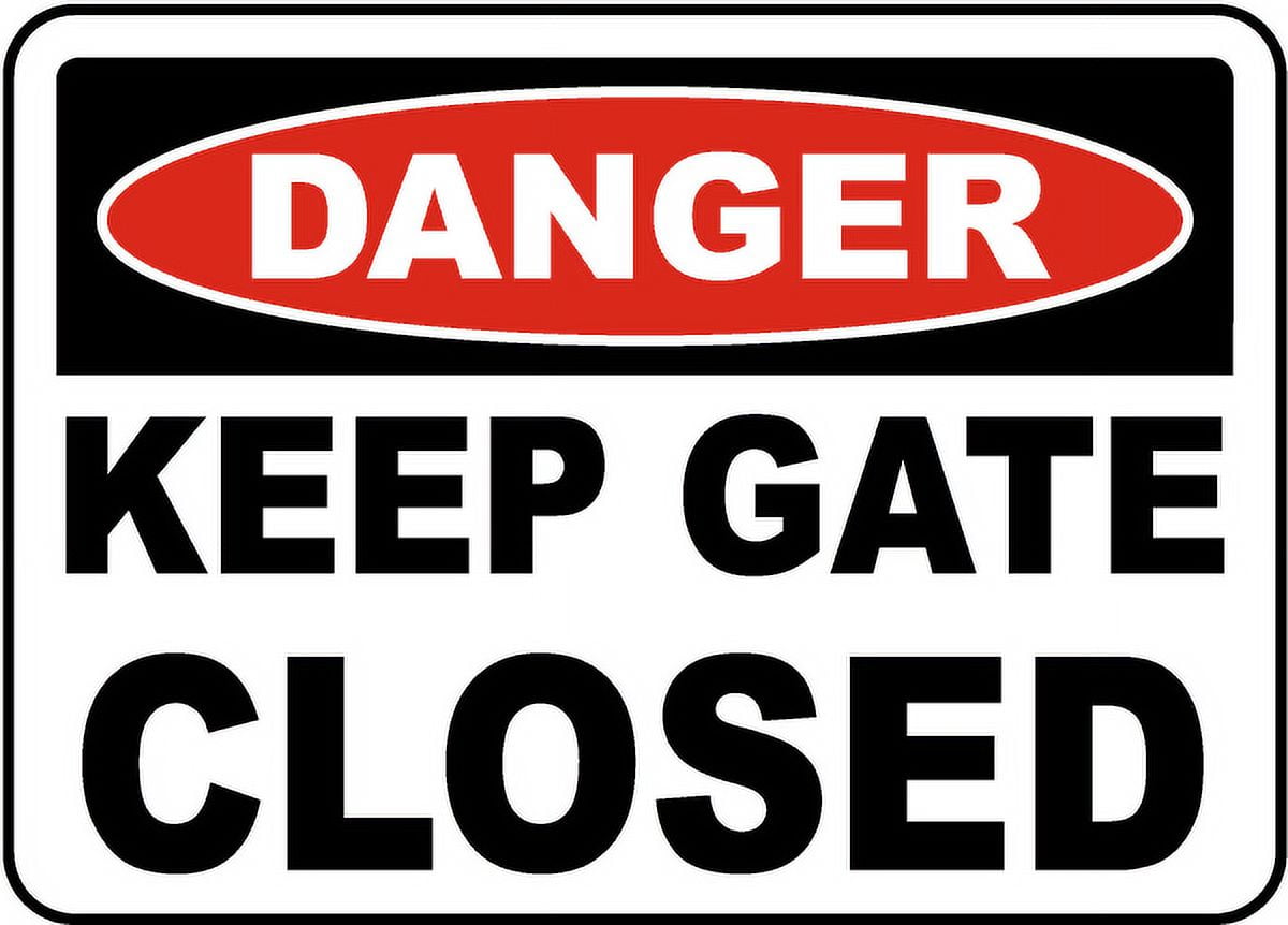 Vinyl Stickers - Keep Gate Closed Sign A5 - Safety and Warning ...