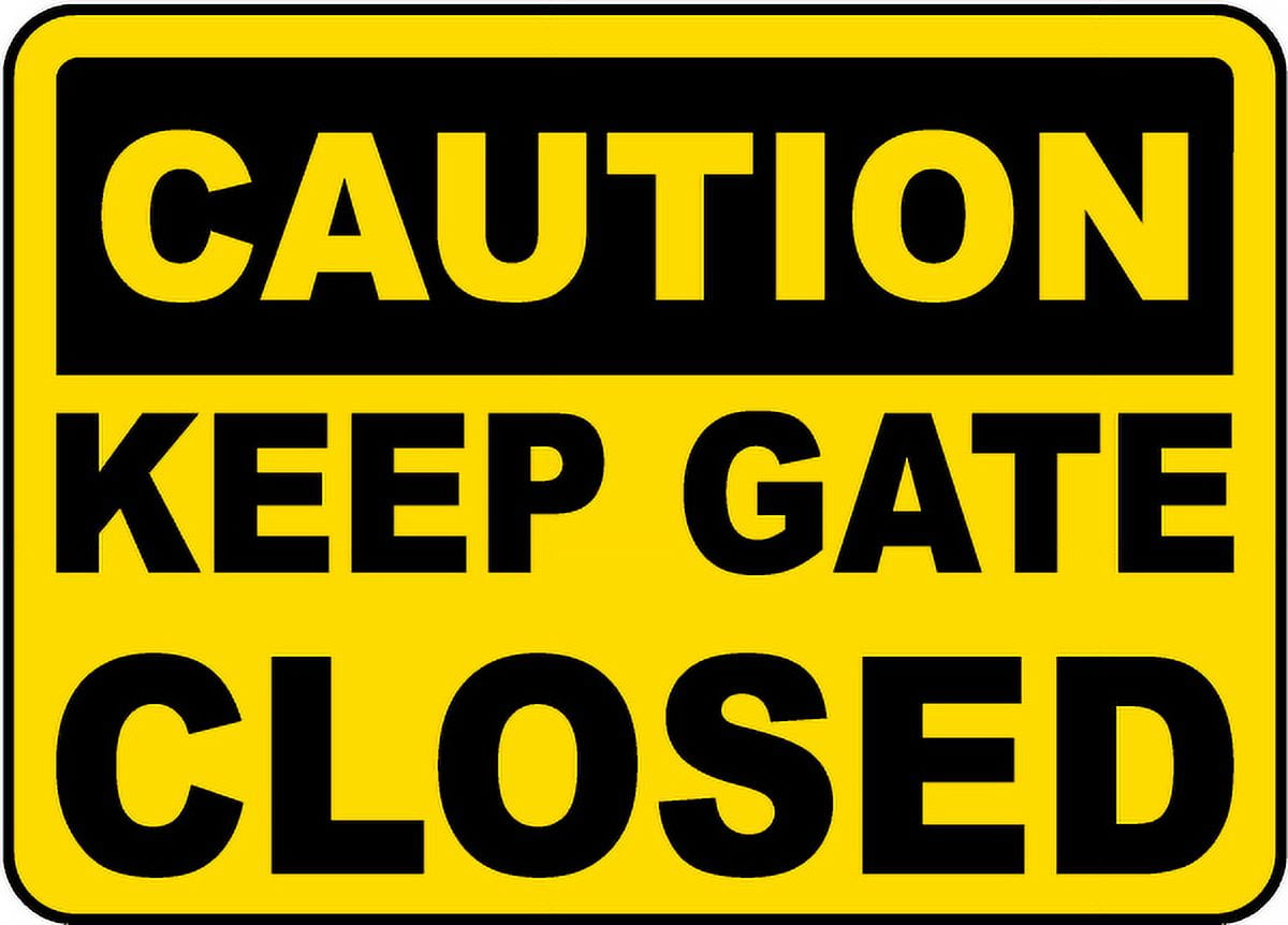 Vinyl Stickers - Keep Gate Closed Sign A6 - Safety and Warning ...