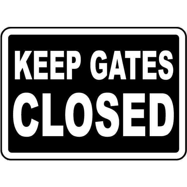 Vinyl Stickers - Keep Gates Closed Sign - Safety and Warning Warehouse ...