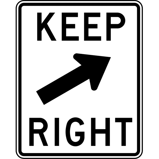 Vinyl Stickers - Keep Right C1 - Safety and Warning Warehouse Signs ...