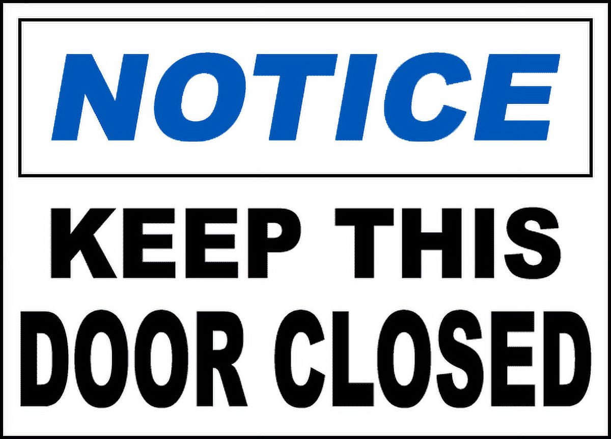 Vinyl Stickers - Keep This Door Closed Sign - Safety and Warning ...