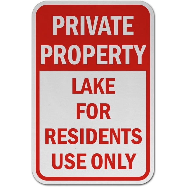 Vinyl Stickers - Lake for Residents Use Only Sign - Safety and Warning ...