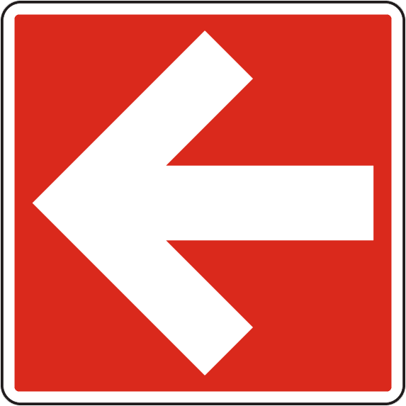 Vinyl Stickers - Left/Right Arrow Sign D1 - Safety and Warning ...