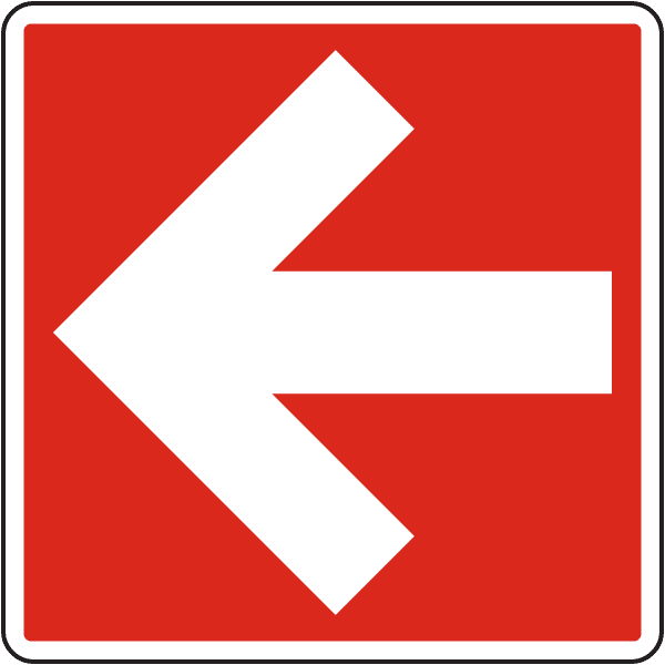 Vinyl Stickers - Left/Right Arrow Sign D1 - Safety and Warning ...