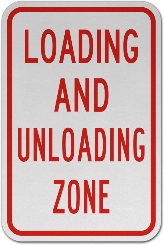 Vinyl Stickers - Loading and Unloading Zone Sign - Safety and Warning ...