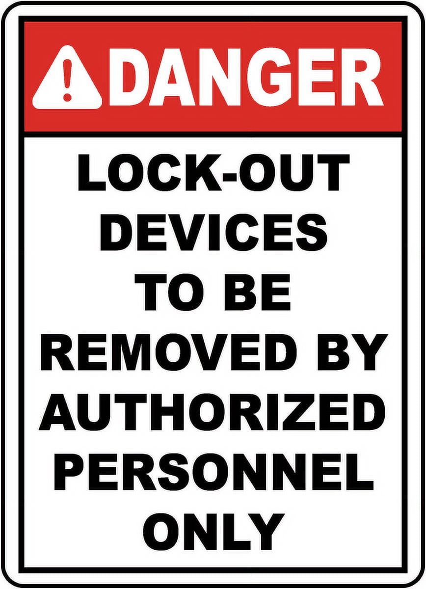 Vinyl Stickers - Lock-Out Devices to Be Removed Sign D5 - Safety and ...