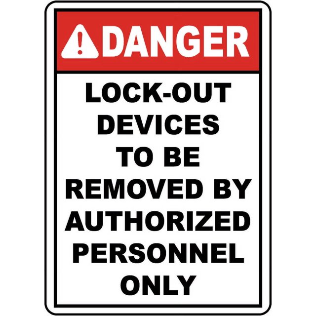 Vinyl Stickers - Lock-Out Devices to Be Removed Sign D5 - Safety and ...