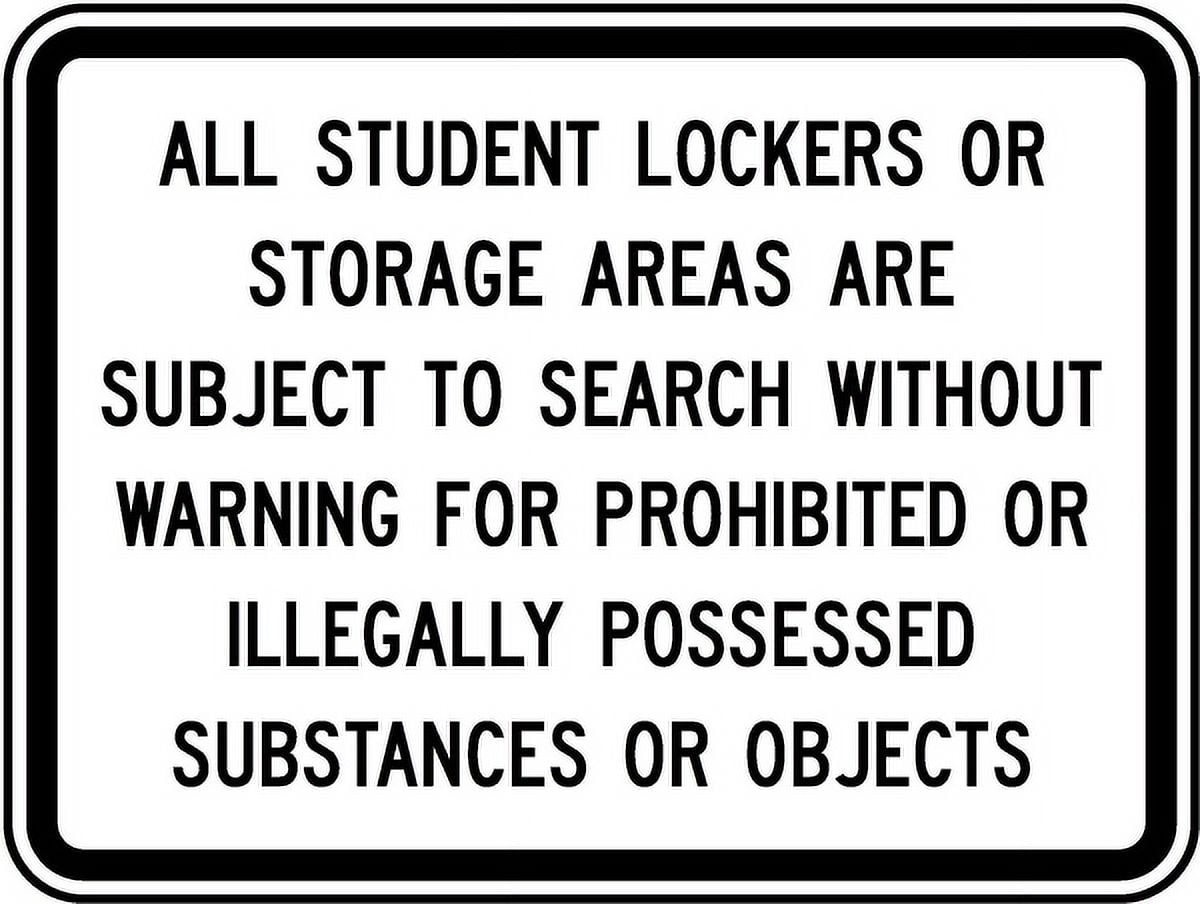 Vinyl Stickers - Lockers Subject to Search Sign - Safety and Warning ...