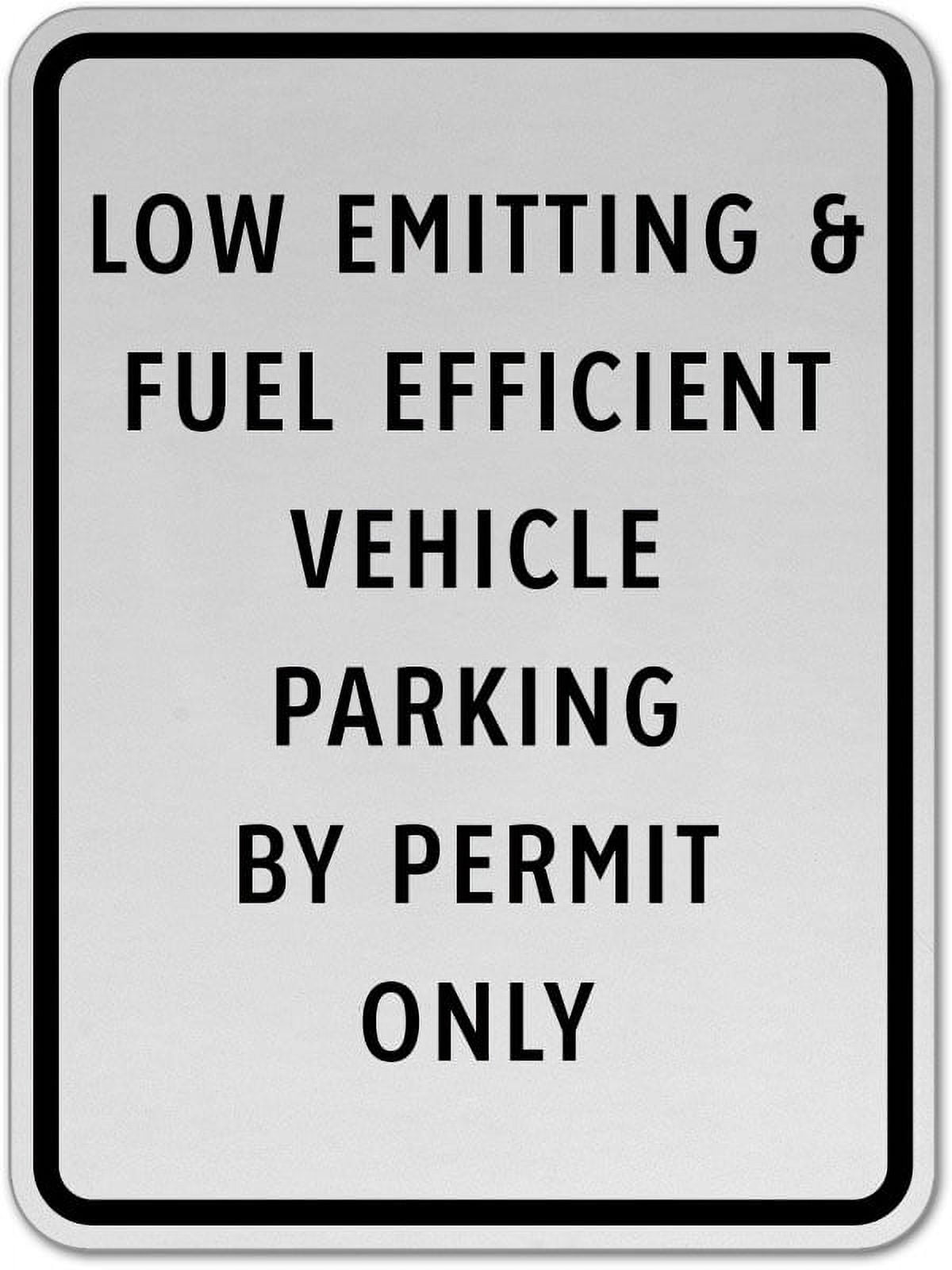 Vinyl Stickers - Low Emitting Vehicle Permit Parking Sign - Safety and ...