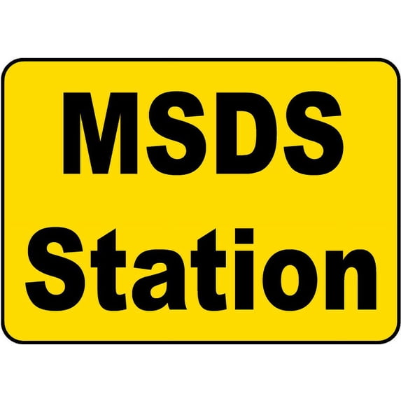 Vinyl Stickers - MSDS Station Sign 1 - Safety and Warning Warehouse ...