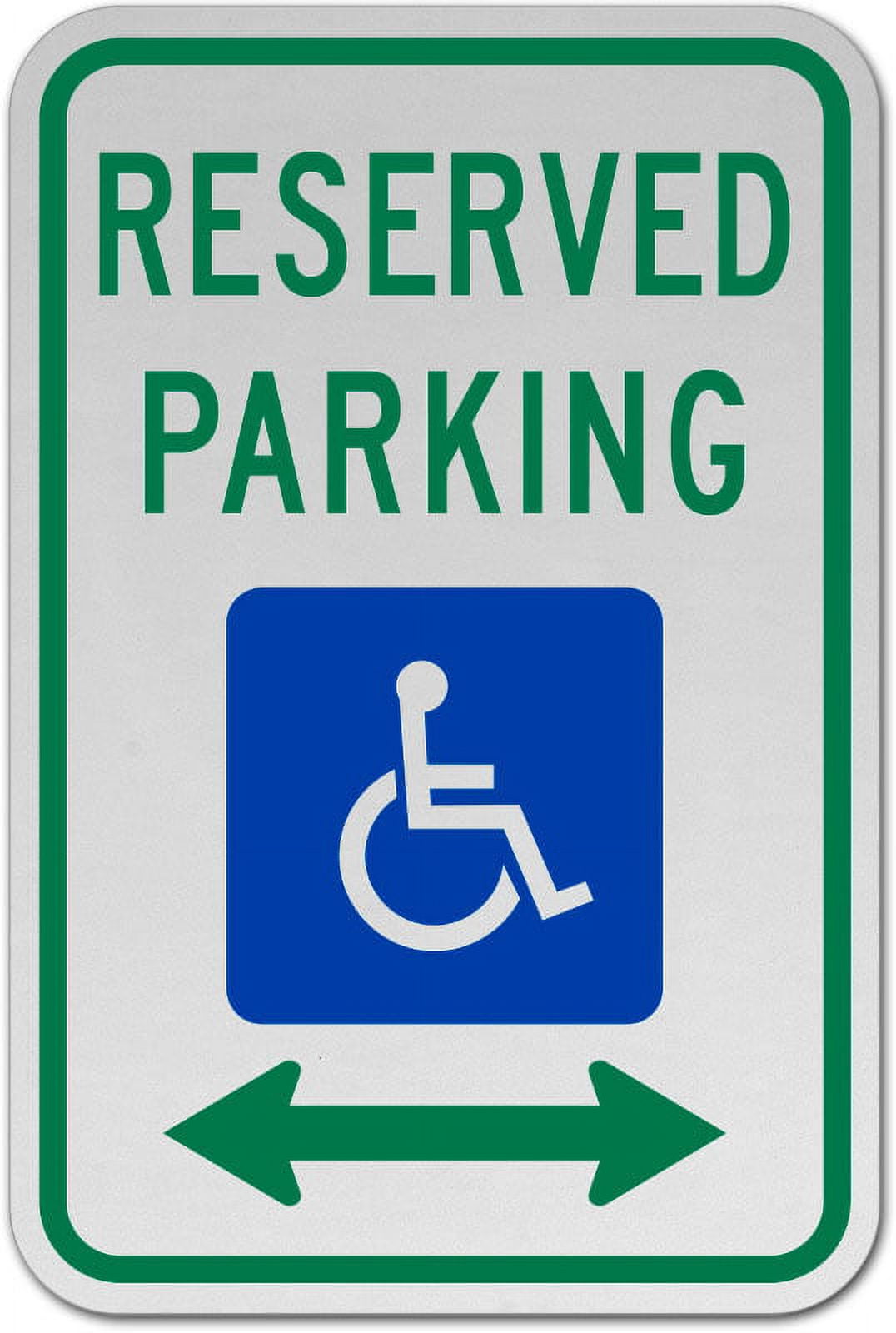 Vinyl Stickers - MUTCD Accessible Reserved Parking Sign (Double Arrow ...