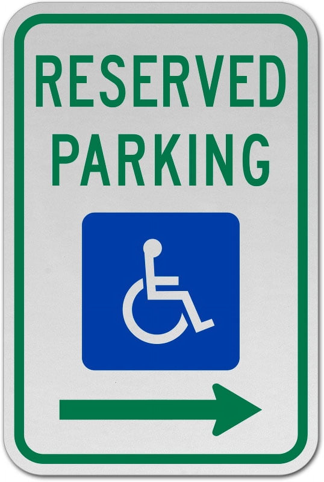 Vinyl Stickers - MUTCD Accessible Reserved Parking Sign (Right Arrow ...