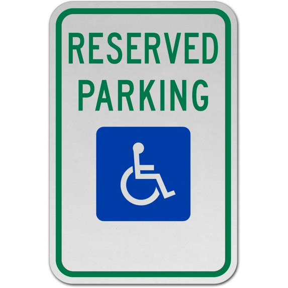Vinyl Stickers - MUTCD Accessible Reserved Parking Sign - Safety and ...
