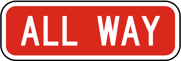 Vinyl Stickers - MUTCD All Way Sign - Safety and Warning Warehouse ...