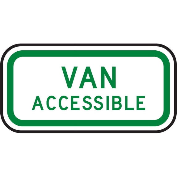 Vinyl Stickers - MUTCD Van Accessible Sign F3 - Safety and Warning ...