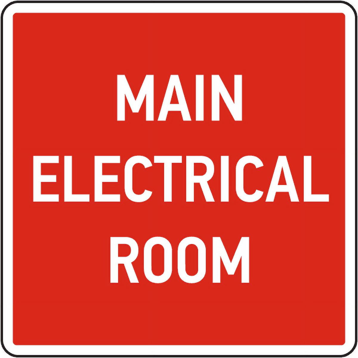 Vinyl Stickers - Main Electrical Room Sign - Safety and Warning ...
