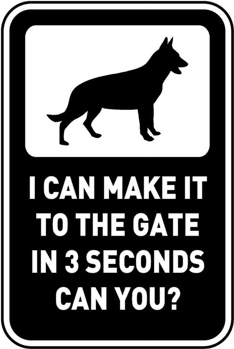 Vinyl Stickers - Make It to The Gate in 3 Seconds Sign E2 - Safety and ...