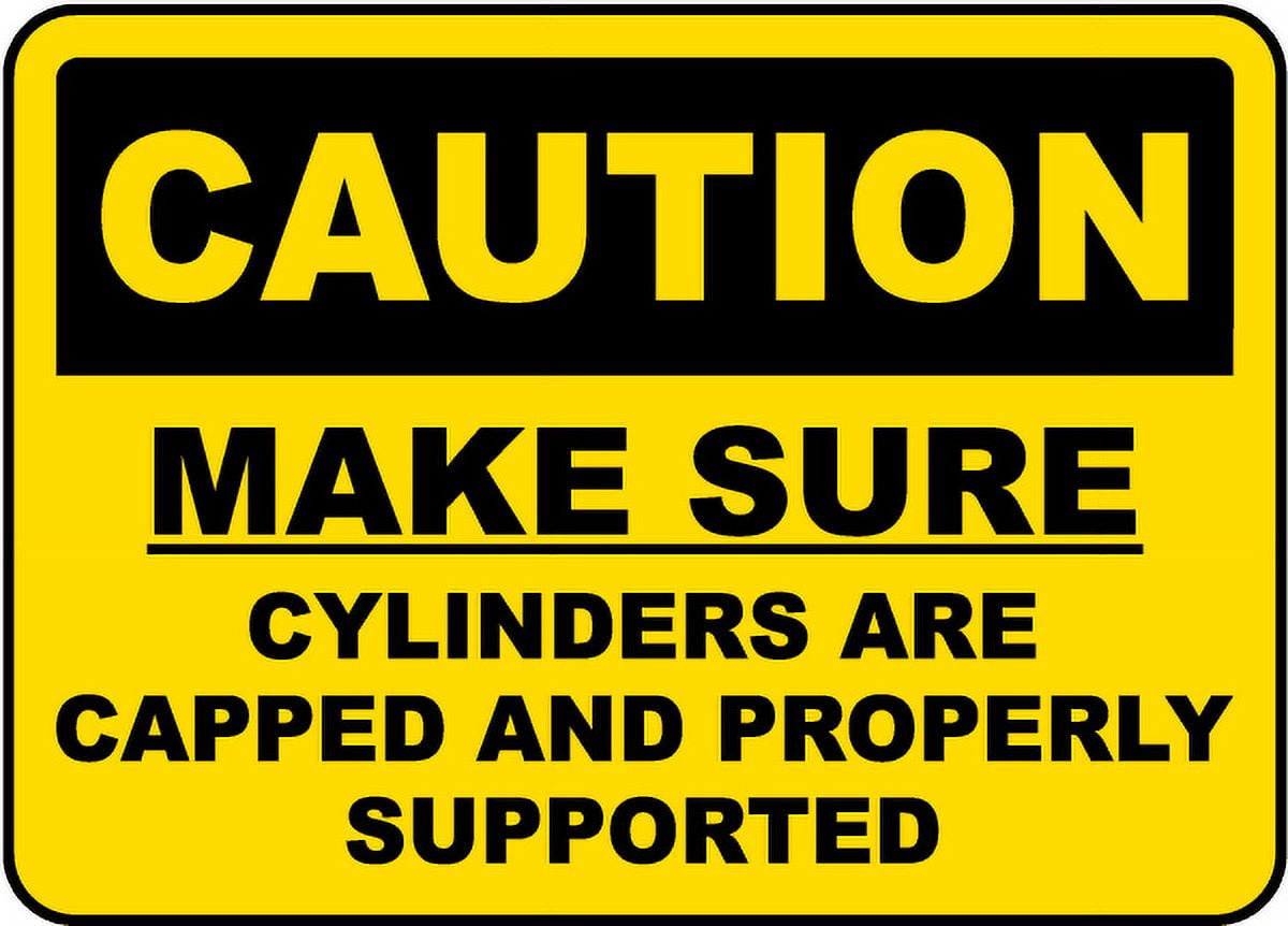 Vinyl Stickers - Make Sure Cylinders are Capped Sign - Safety and ...