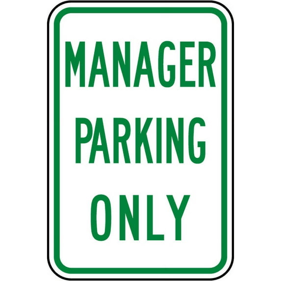 Vinyl Stickers - Manager Parking Only Sign - Safety and Warning ...