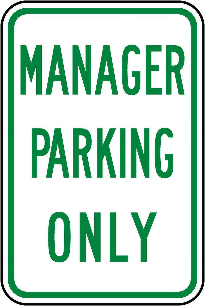 Vinyl Stickers - Manager Parking Only Sign - Safety and Warning ...
