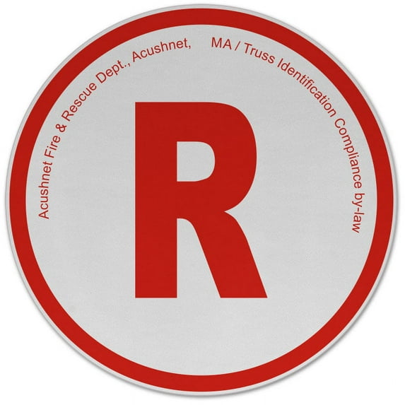 Vinyl Stickers - Massachusetts Roof Truss Sign - Safety and Warning ...