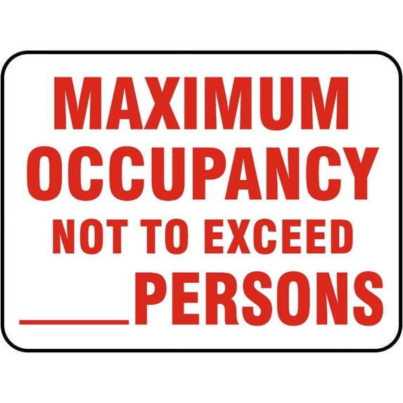 Vinyl Stickers - Maximum Occupancy Sign - Safety and Warning Warehouse ...