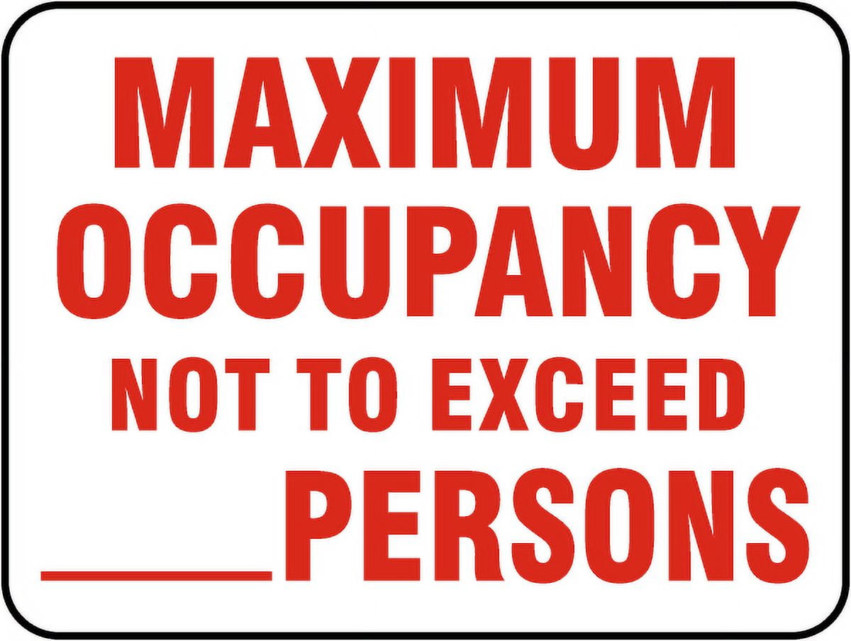 Vinyl Stickers - Maximum Occupancy Sign - Safety and Warning Warehouse ...