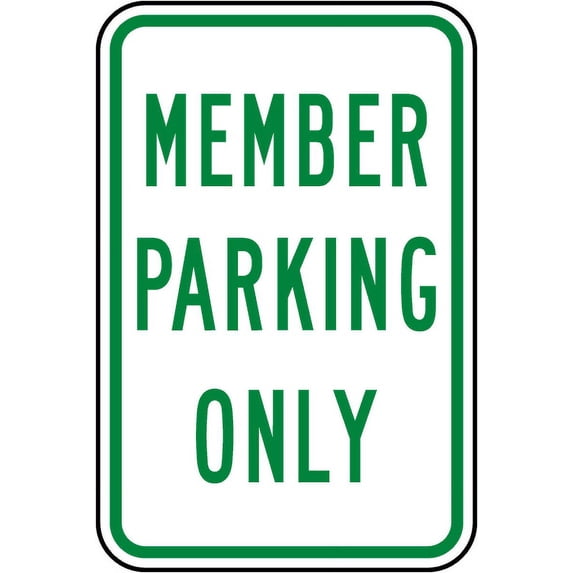 Vinyl Stickers - Member Parking Only Sign - Safety and Warning ...