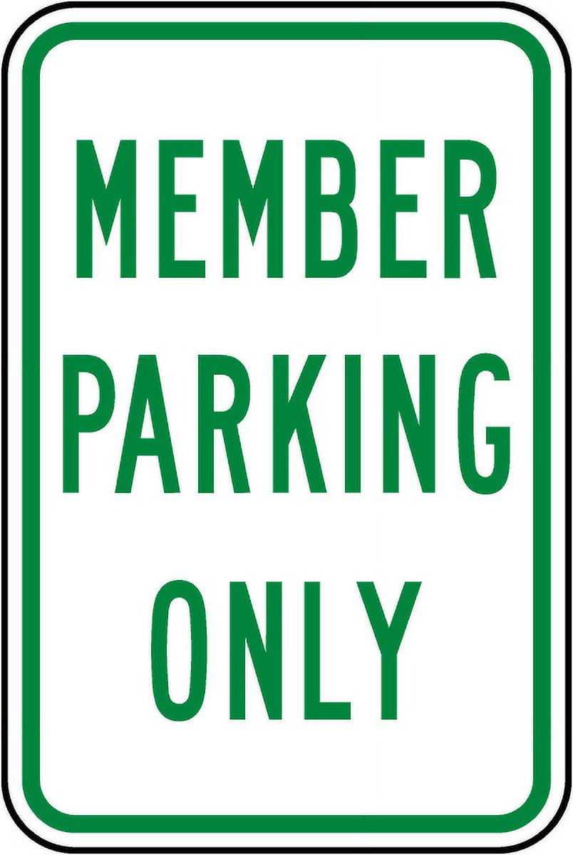 Vinyl Stickers - Member Parking Only Sign - Safety and Warning ...