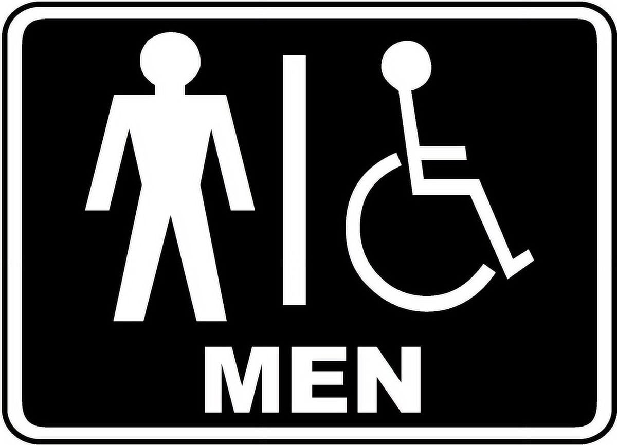 Vinyl Stickers - Men/Accessible Restroom Sign - Safety and Warning ...