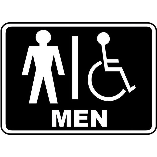 Vinyl Stickers - Men/Accessible Restroom Sign - Safety and Warning ...