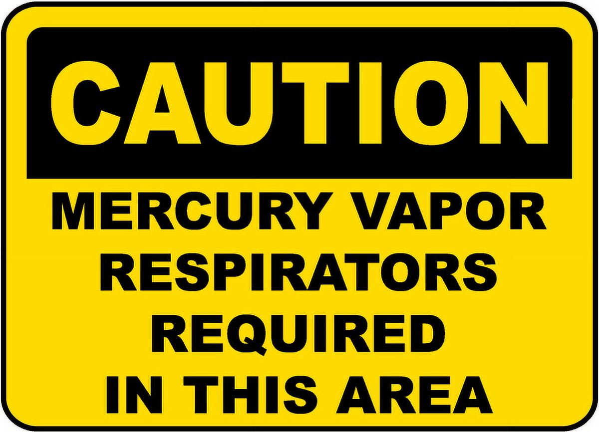 Vinyl Stickers - Mercury Vapor Respirators Sign - Safety and Warning ...