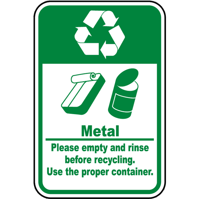 Vinyl Stickers - Metal Recycle Sign - Safety and Warning Warehouse ...