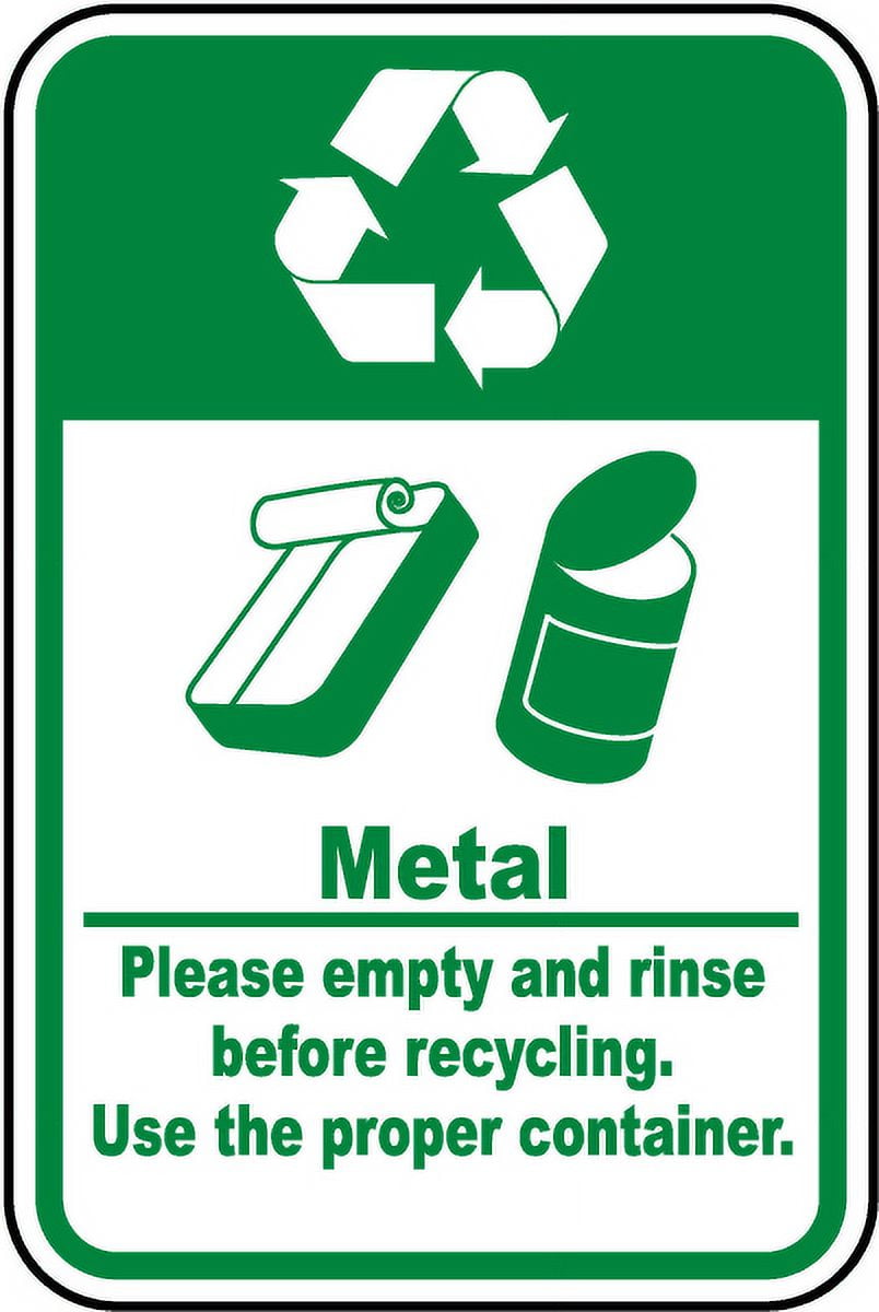 Vinyl Stickers - Metal Recycle Sign - Safety and Warning Warehouse ...